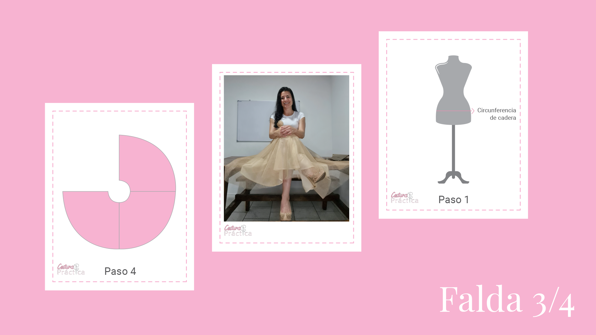 Mi nueva falda circular 3/4 – Costura Práctica